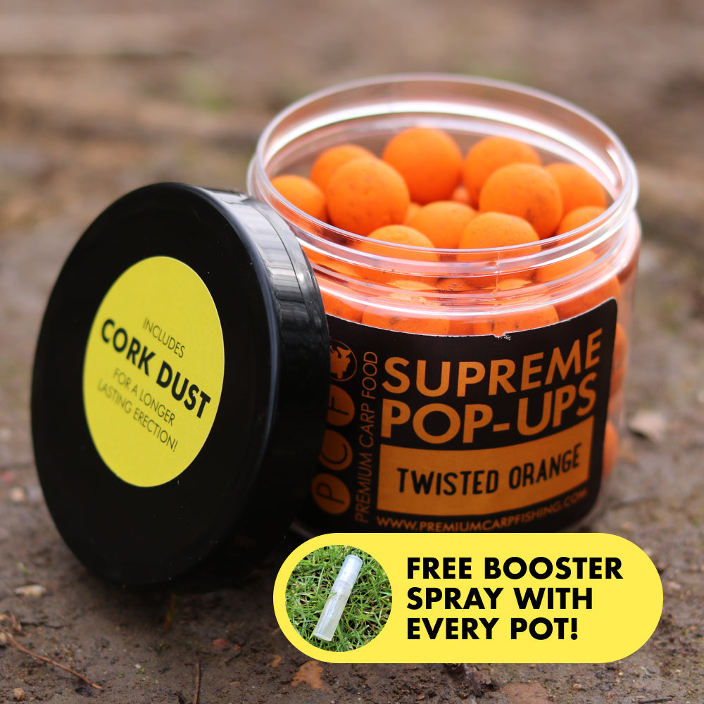 Twisted Orange Supreme Pop Ups - Added Cork Dust for Extra Buoyancy ...